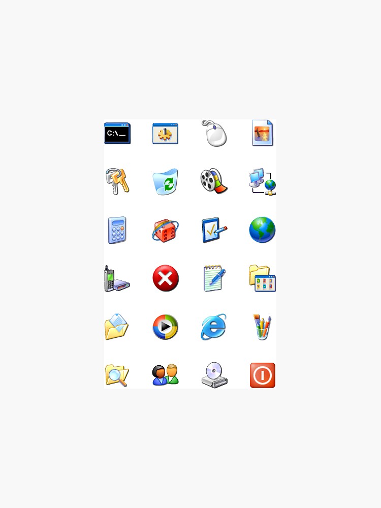 "Windows XP Icon Pack" Magnet for Sale by Peeshes | Redbubble