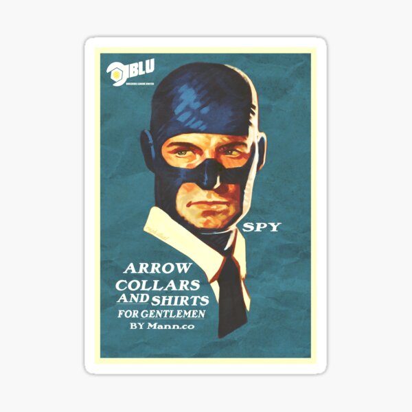 " Team Fortress 2 Spy poster (BLU)" Sticker for Sale by gildedraph ...