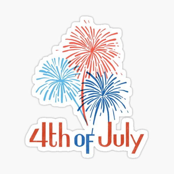 "4th of July Fireworks" Sticker for Sale by Craftdrawer | Redbubble