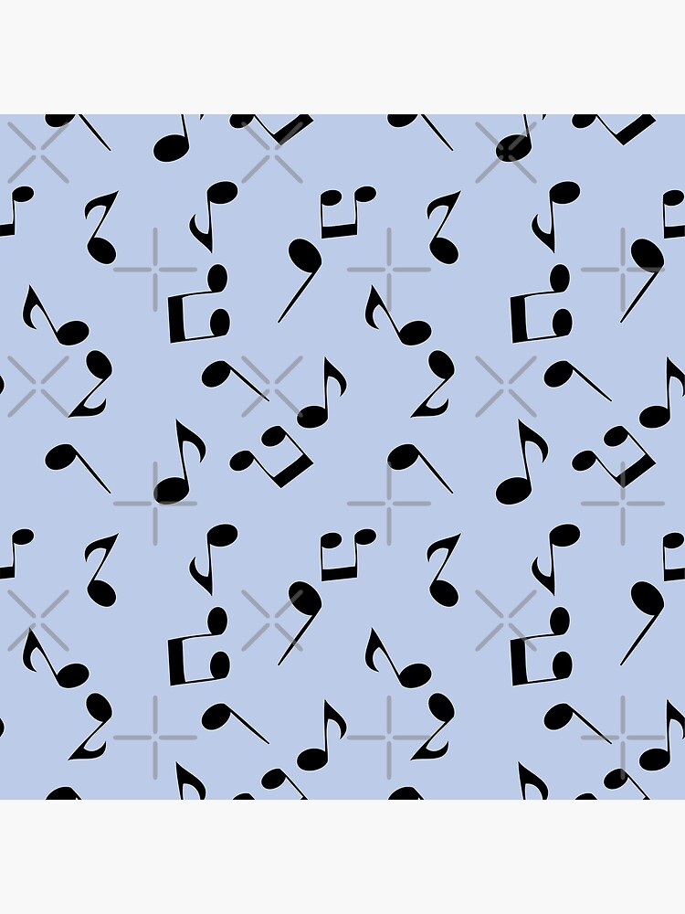 "Musical Notes Pattern On Blue Background For Classic Music Lovers And ...