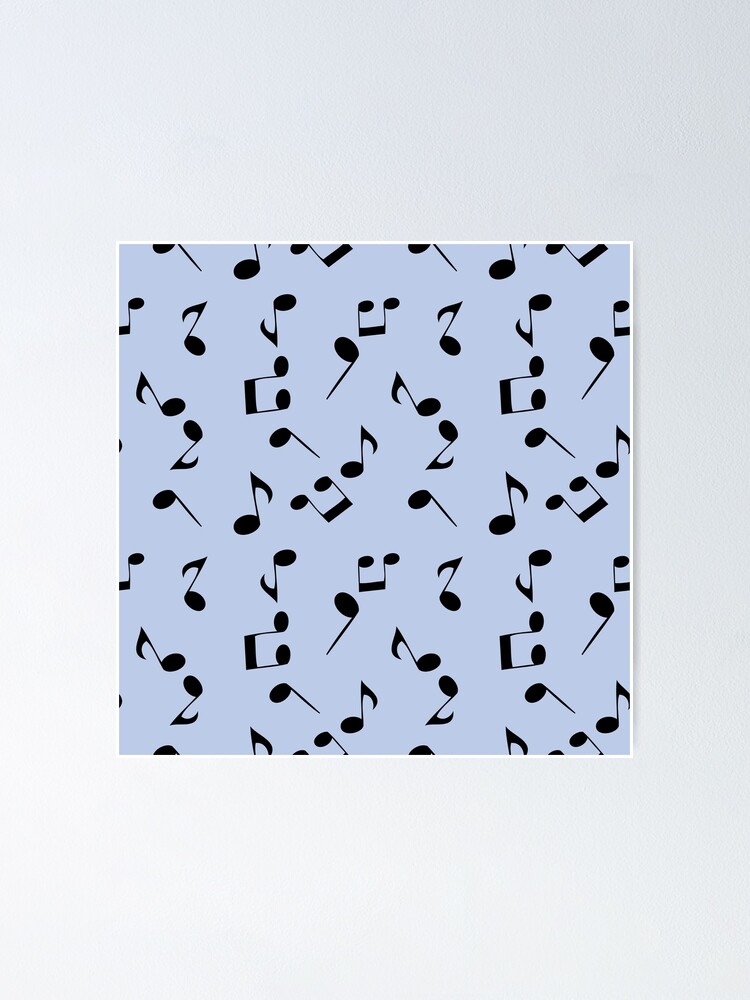 "Musical Notes Pattern On Blue Background For Classic Music Lovers And ...