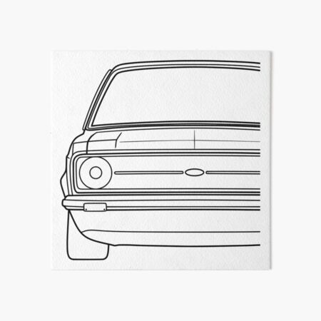 "Ford Escort MK2 black lines" Art Board Print by EdimDesign | Redbubble