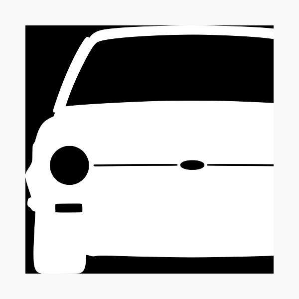 "Ford Escort MK2 white silhouette" Photographic Print for Sale by ...