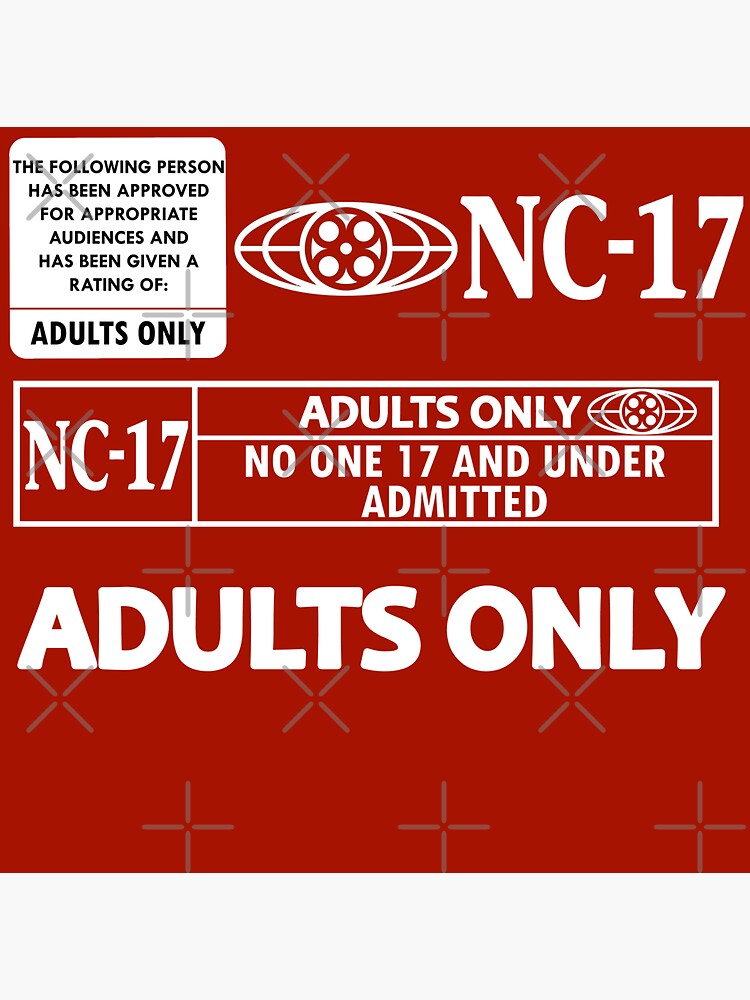 "You're Rated NC 17" Sticker for Sale by SoCalKid | Redbubble