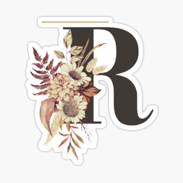 "Alphabet R" Sticker for Sale by rafiaarts | Redbubble