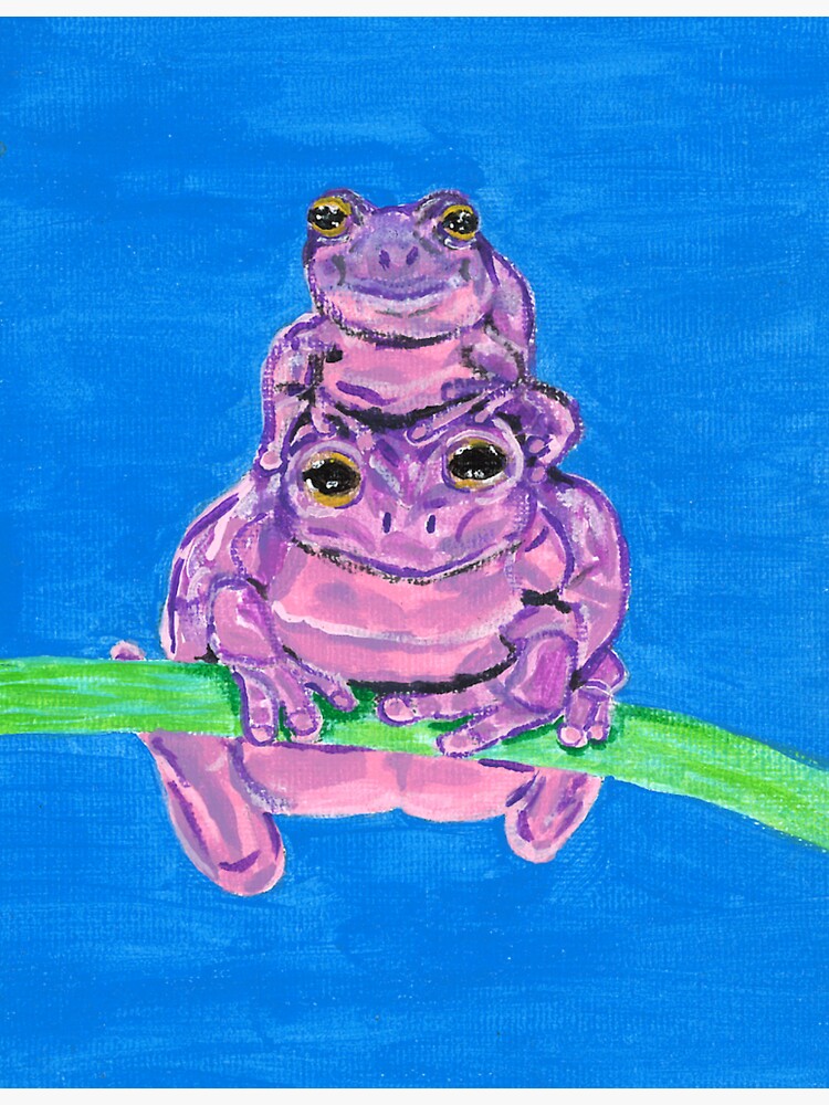 "Frog Stack" Sticker for Sale by SwagartArt | Redbubble