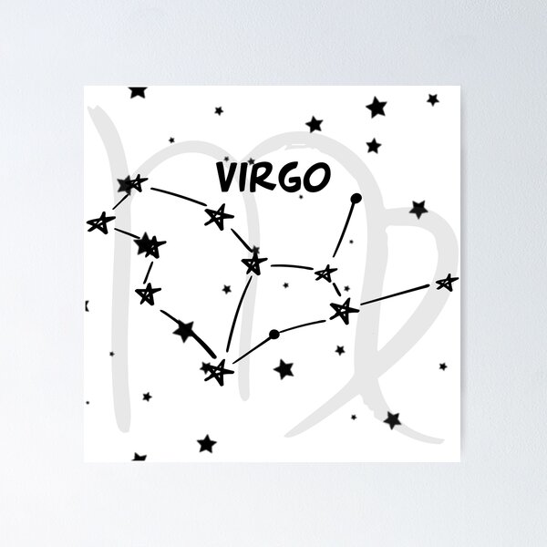 "Simple Virgo Zodiac Star Sign, Horoscope Virgo Sysmbol" Poster for ...