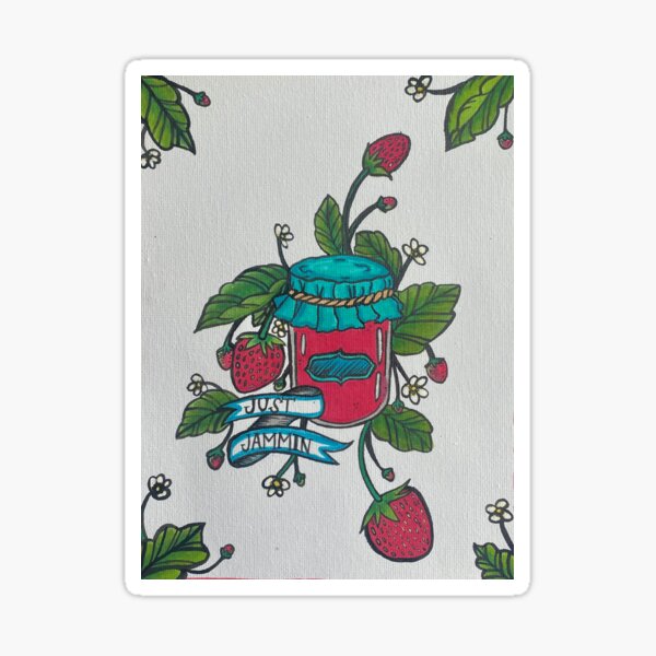 "Just Jammin" Sticker for Sale by Bakerac | Redbubble