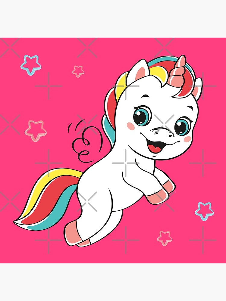 "Cute Little Baby Unicorn - Kids Girls " Poster for Sale by OMGCutie ...