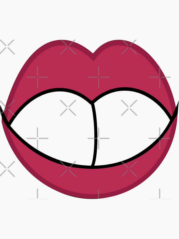 "Beautiful and big teeth" Sticker for Sale by BlackCupcake | Redbubble