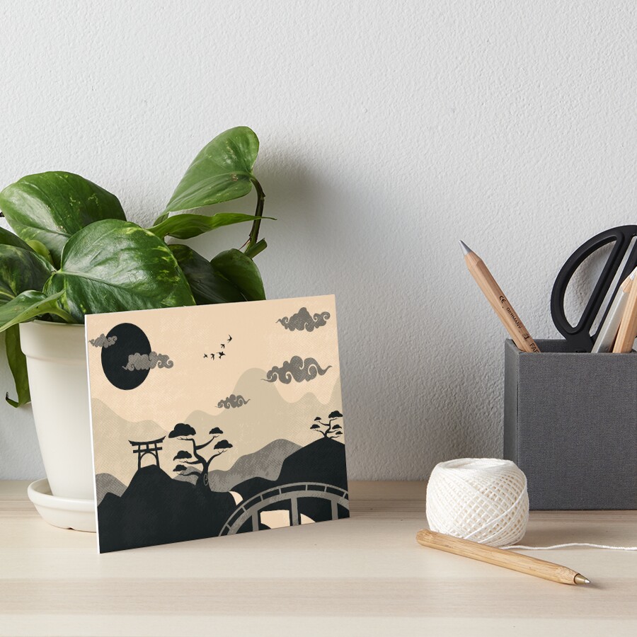 "Torii Gate Shinto Shrine Bonsai Tree" Art Board Print by BakaOutfit ...