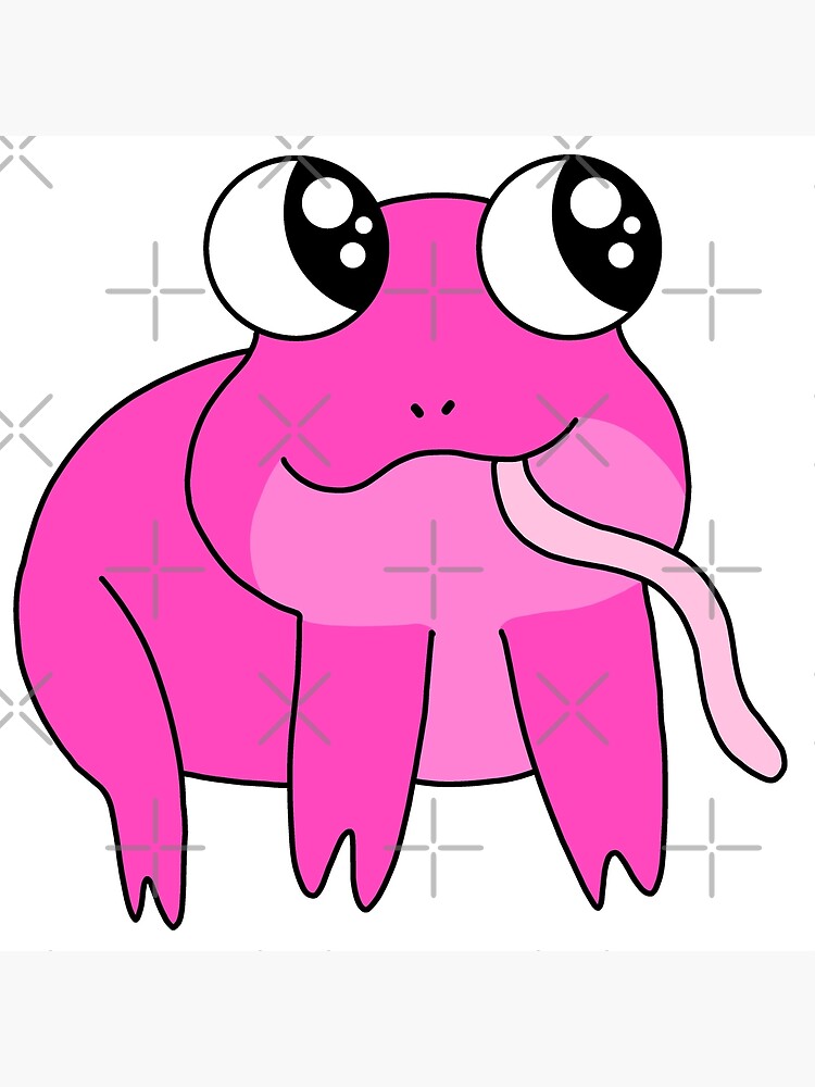 "Pink Frog Friend" Poster for Sale by Rainy-Kitten | Redbubble