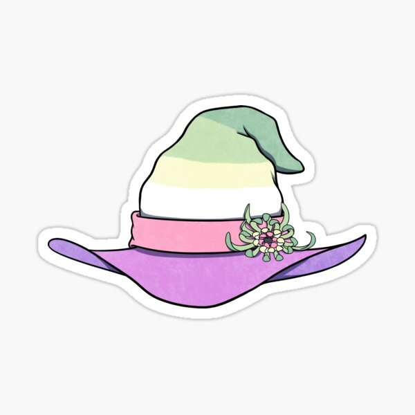 "Genderfae Pride Mage Hat" Sticker for Sale by dinosaurceress | Redbubble