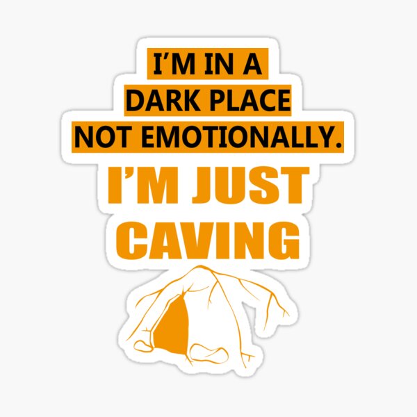 "Caving Cave Explorer Funny Spelunking" Sticker for Sale by wtfbba ...