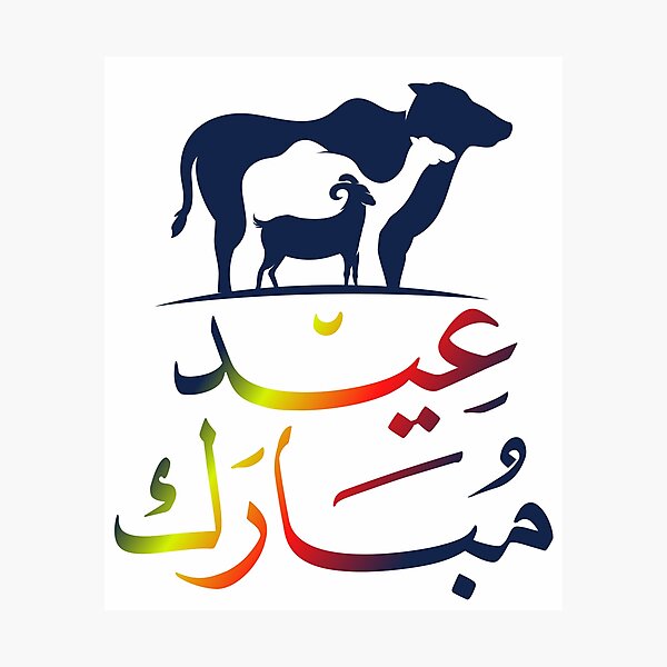 Lámina fotográfica «Bakra Eid, bakra eid, eid mubarak, eid, mubarak ...