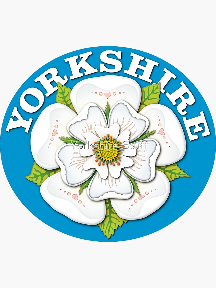 "Tudor White Rose of Yorkshire" Sticker for Sale by Yorkshire-Stuff ...