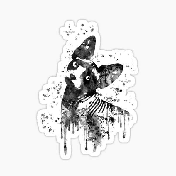 "Devon Rex-Sphynx Cat" Sticker for Sale by Rosaliartbook | Redbubble