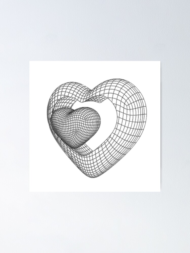 "y2k cyber heart aesthetic" Poster for Sale by Nowruz | Redbubble
