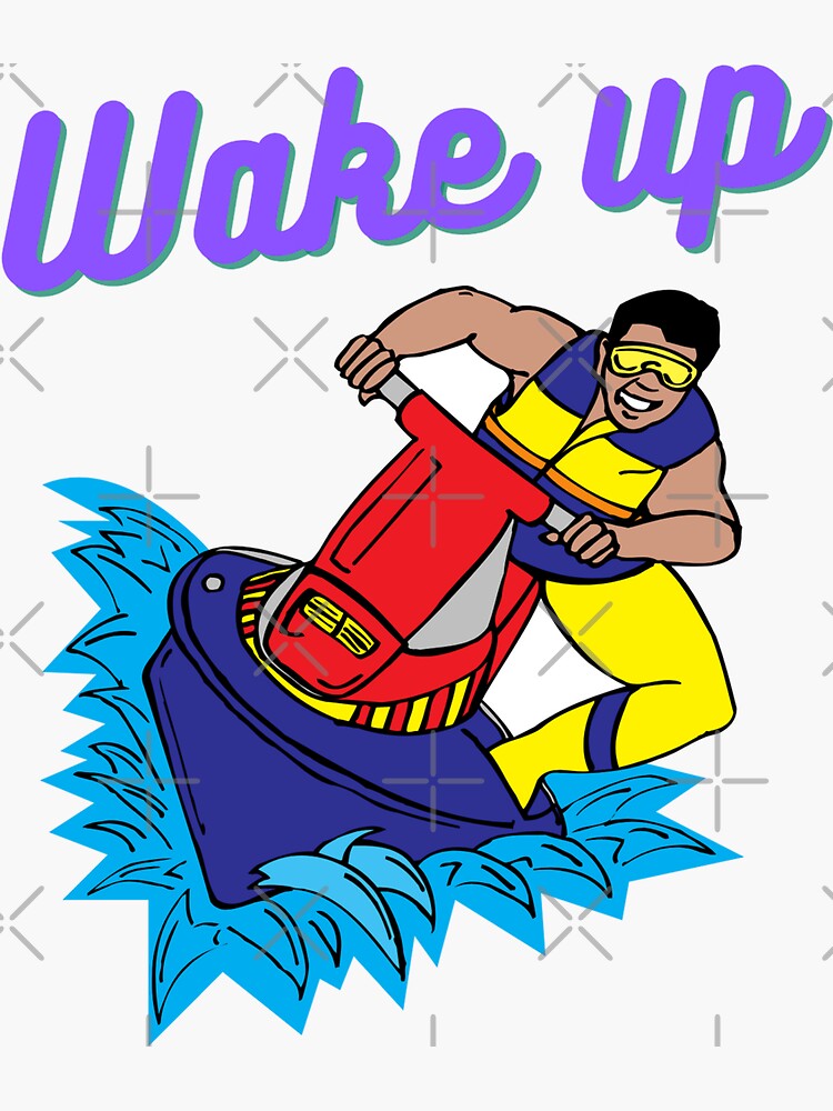 "Wake Up! " Sticker for Sale by MixedBags | Redbubble
