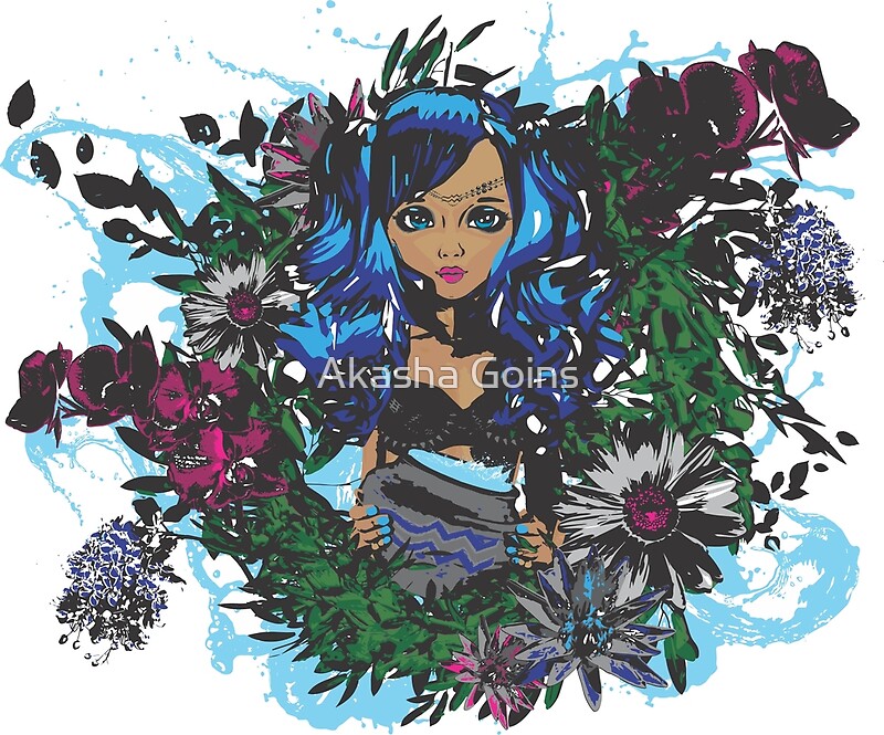 "Aquarius- Bearer of Water, Goddess of Wind" by Akasha Goins | Redbubble