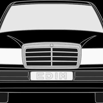 "Mercedes W124 colored" Sticker for Sale by EdimDesign | Redbubble