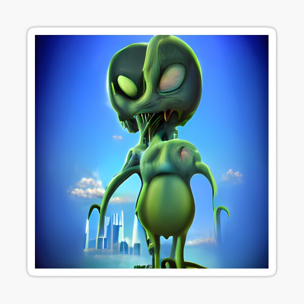"alien taking over" Sticker for Sale by xian333 | Redbubble
