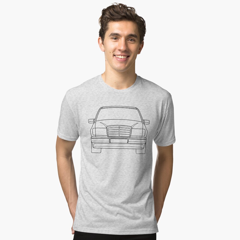 "Mercedes W124 black lines" Sticker for Sale by EdimDesign | Redbubble