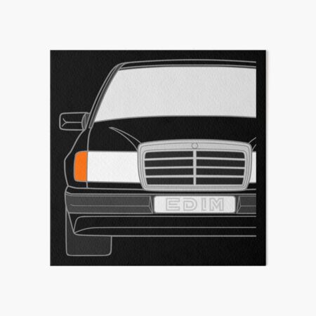 "Mercedes W124 colored" Art Board Print for Sale by EdimDesign | Redbubble