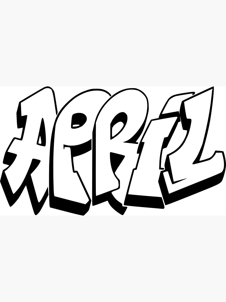 "April - Graffiti Name Design" Sticker for Sale by NameThatShirt ...