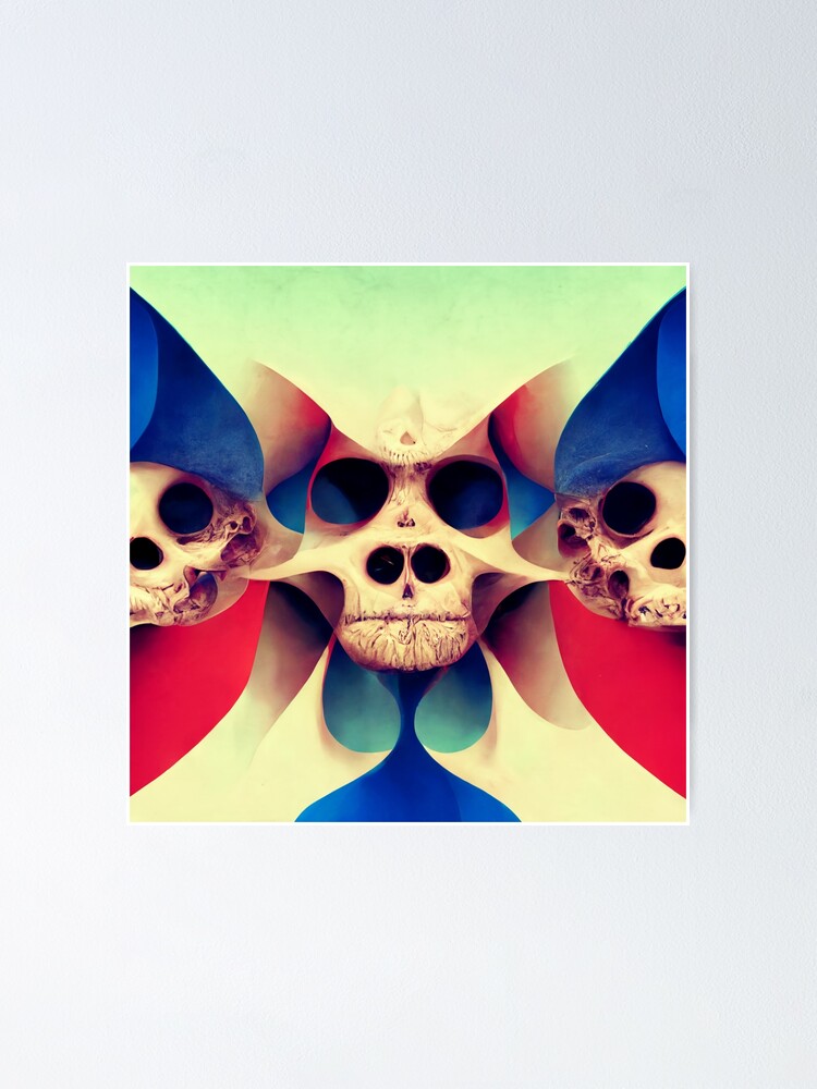 "Trippy Skull Fractal #1 | Bones | Aesthetic Design | Pattern ...