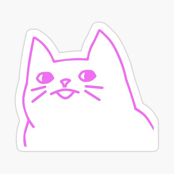 "Japanese Purple Cat Logo" Sticker for Sale by BlueCatFish | Redbubble
