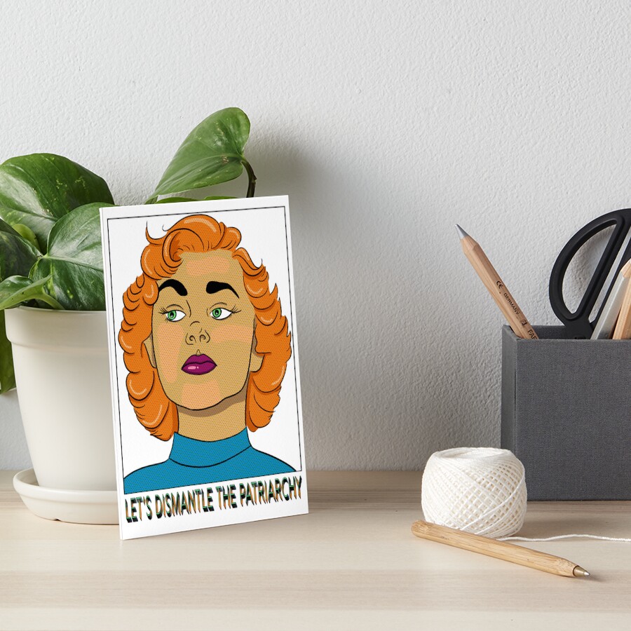 "Feminist Pop Art Portrait - Dismantle the Patriarchy" Art Board Print ...
