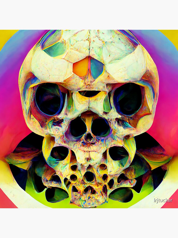 "Trippy Skull Fractal #4 | Bones | Aesthetic Design | Pattern ...