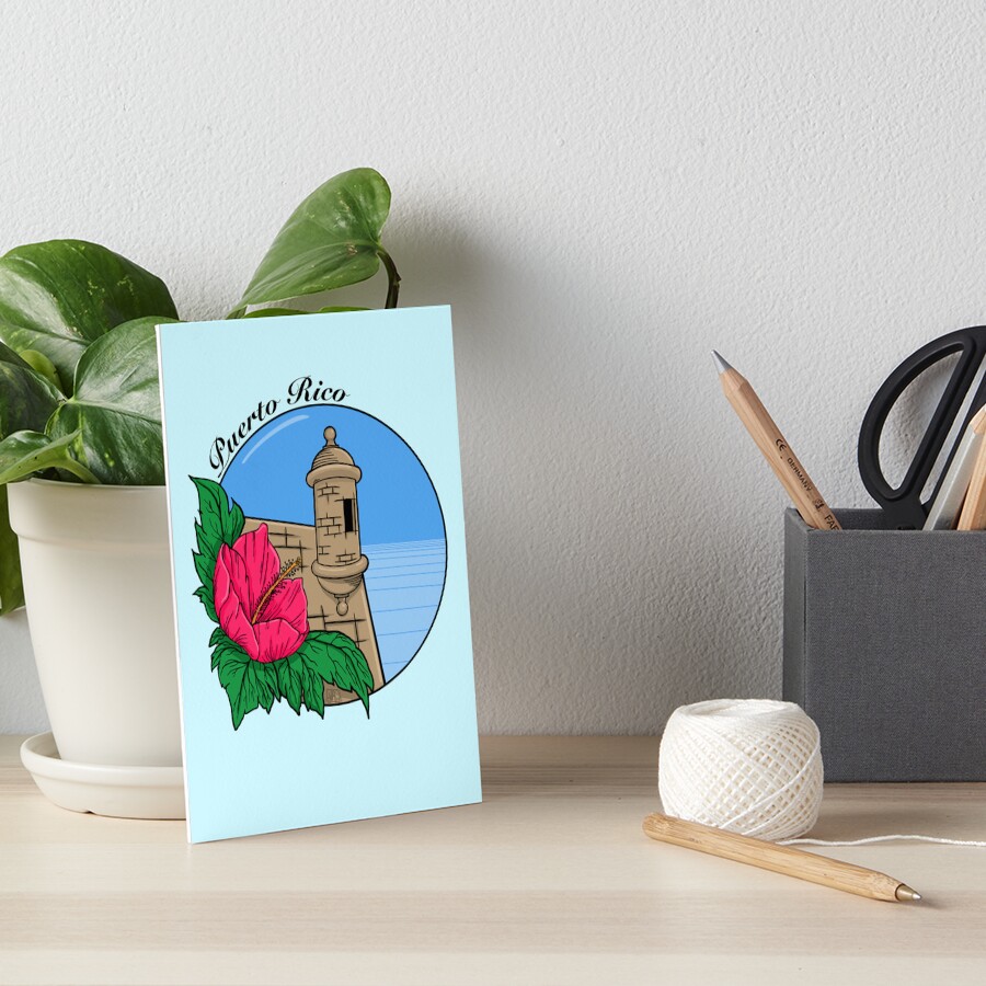 "El Morro Puerto Rico Maga Flower" Art Board Print for Sale by ...