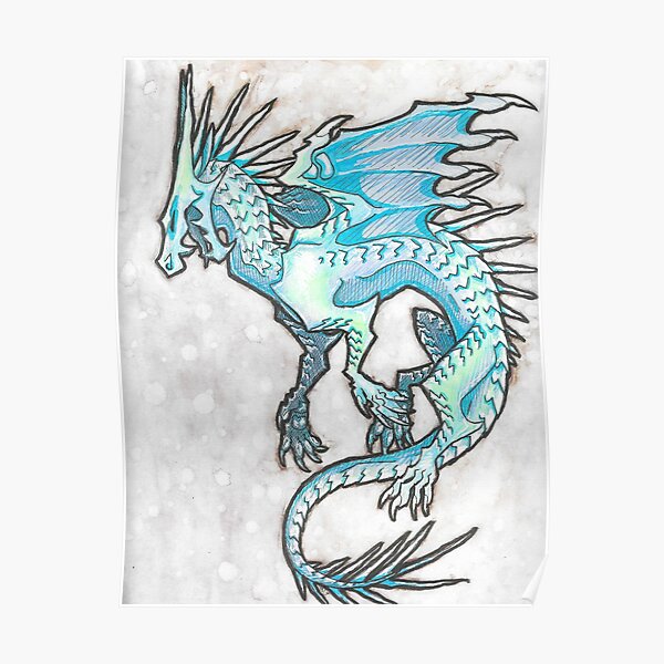 "Wings of Fire Icewing Borealis" Poster for Sale by the-painted-fox ...
