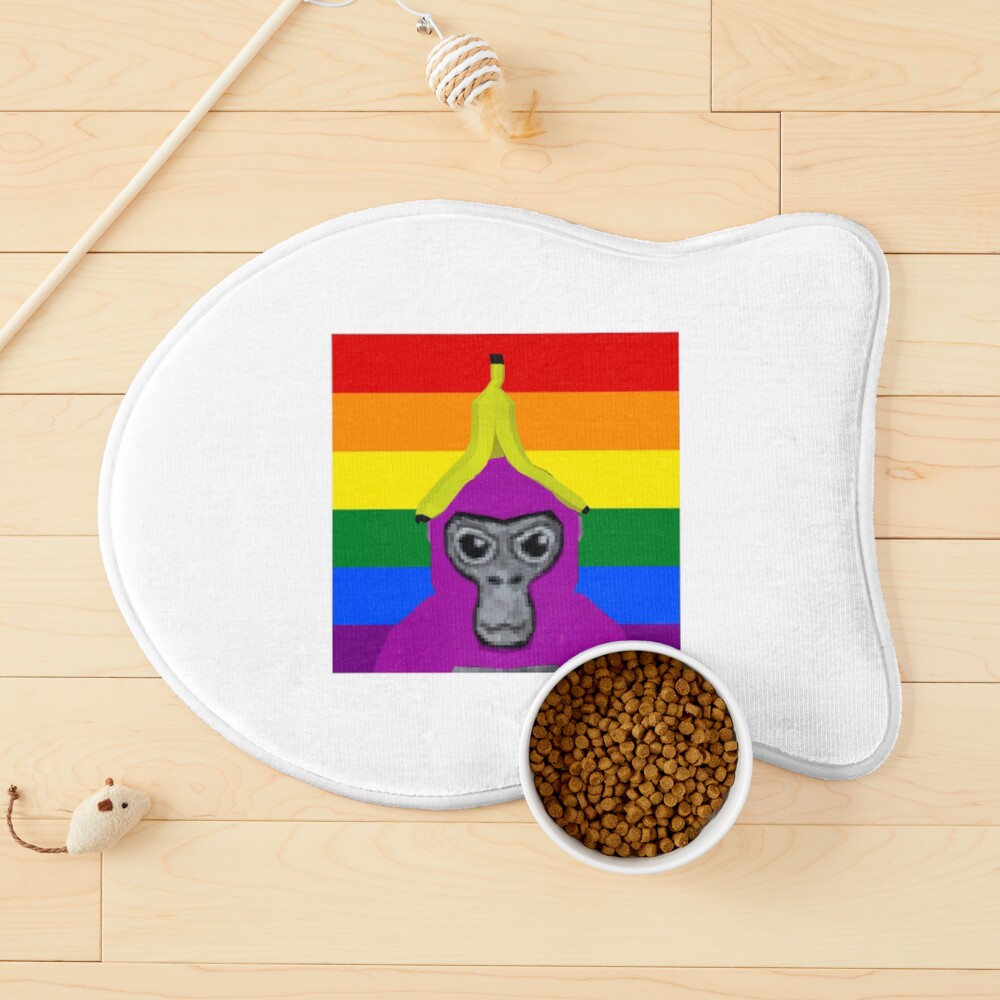 "Gorilla Tag Pride Gorilla - Pride Gorilla Tag Logo" Pet Mat for Sale ...