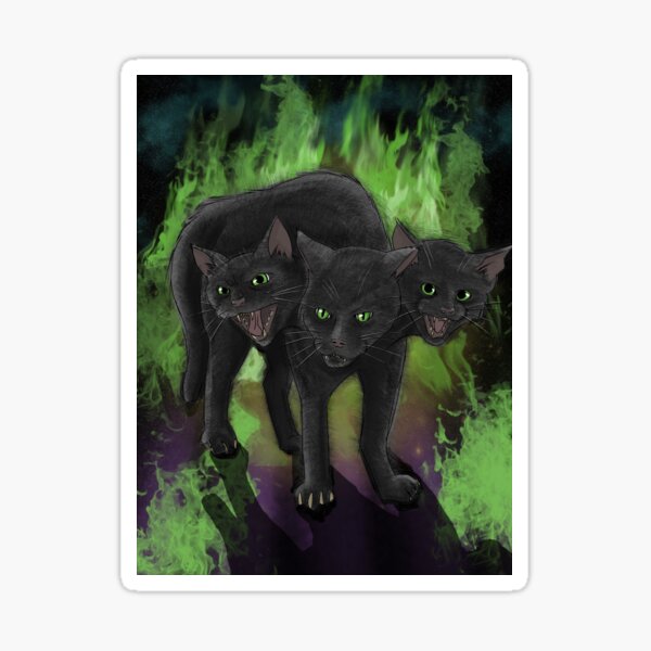 "Purr-berus " Sticker for Sale by Coniarts | Redbubble