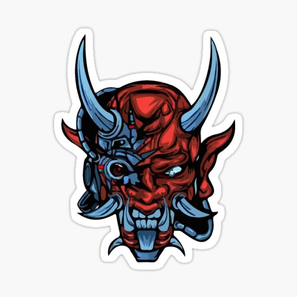 "Japanese Android Demon" Sticker for Sale by Teury-Delgado | Redbubble