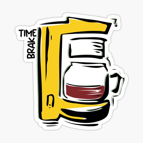 "break time " Sticker for Sale by zeeezoom | Redbubble