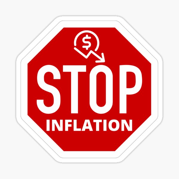 "Stop Inflation Red Stop Sign" Sticker for Sale by silviaol | Redbubble