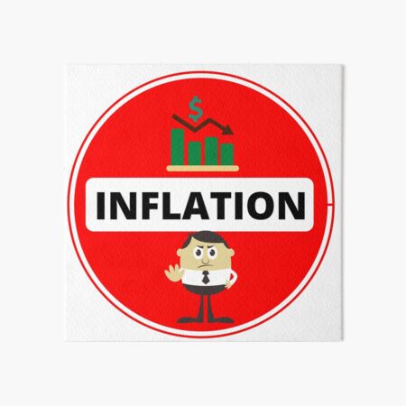 "Stop Inflation Red Economic Recession Stop Sign" Art Board Print by ...