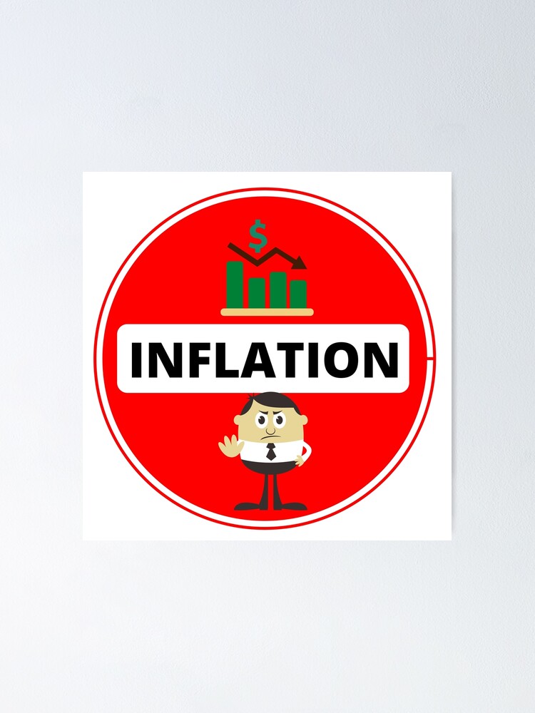 "Stop Inflation Red Economic Recession Stop Sign" Poster for Sale by ...