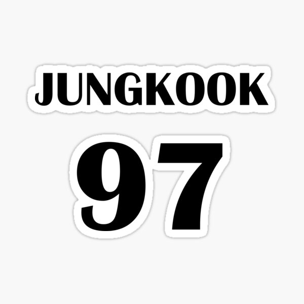 "JUNGKOOK 97 BTS" Sticker for Sale by babysugarsweet | Redbubble