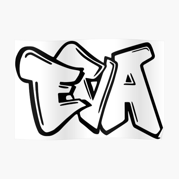 "Eva - Graffiti Name Design" Poster for Sale by NameThatShirt | Redbubble