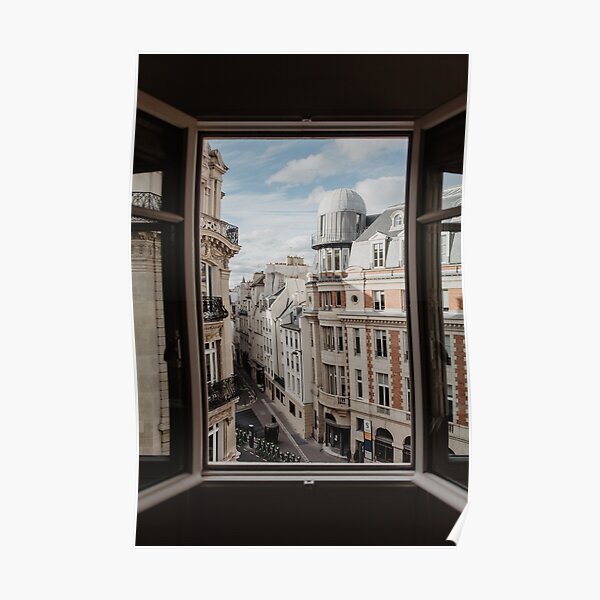 "Paris, France, Open Window" Poster for Sale by newburyboutique | Redbubble