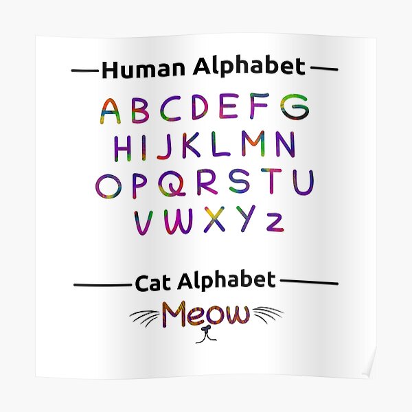 "Cat alphabet" Poster for Sale by EveryThangGoes | Redbubble