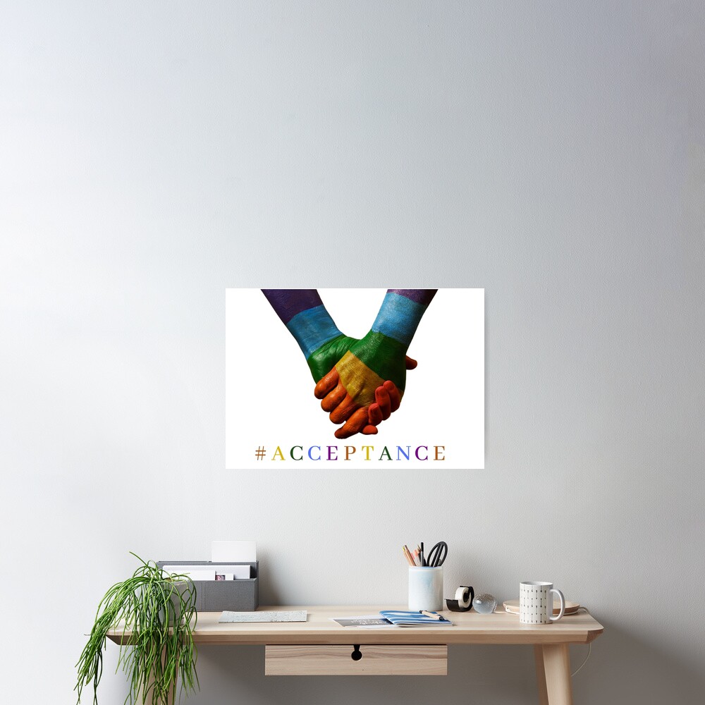 "# Acceptance Hand - Pride Month Gender Equality LGBTQ Rights" Poster ...