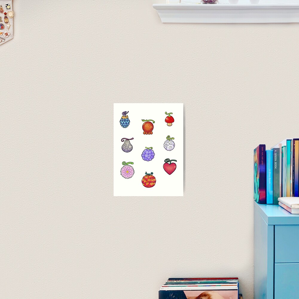 "One Piece Devil Fruits Collection sticker pack" Art Print for Sale by ...