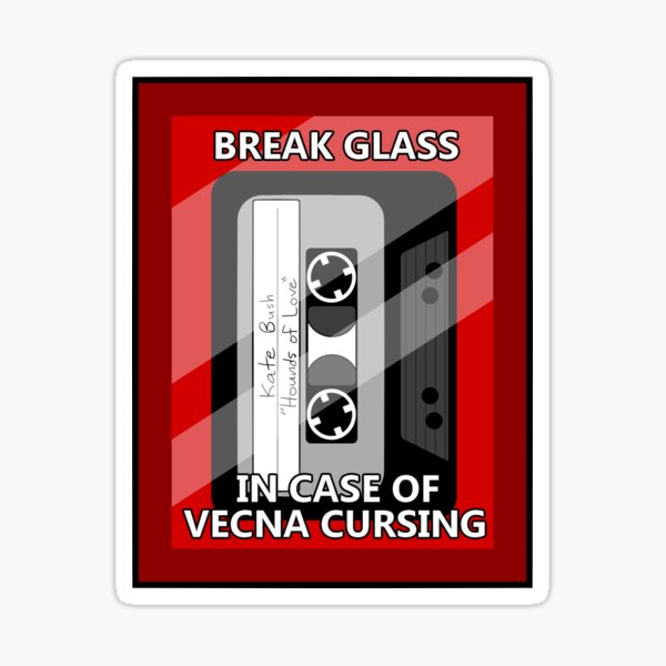 "Break Glass in Case of Vecna Cursing" Sticker for Sale by ...