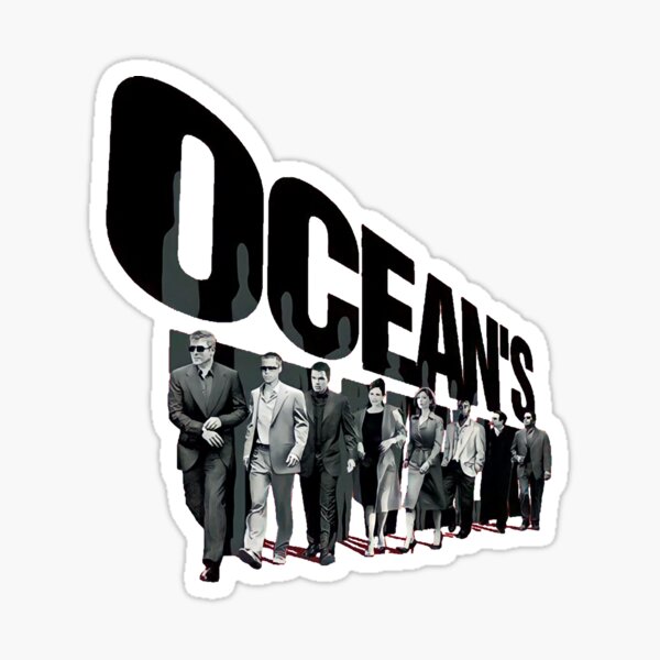 "Funny Men Ocean's Movie Film Eleven For Men Women" Sticker for Sale by ...